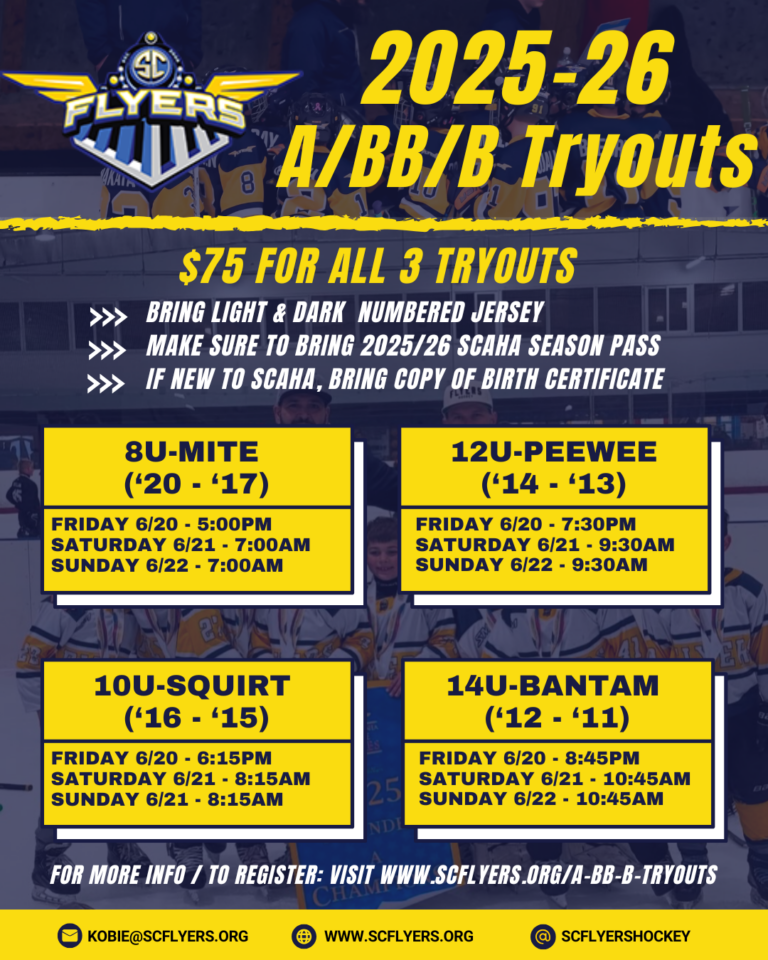 A/BB/B Tryouts – SC Flyers Hockey Club